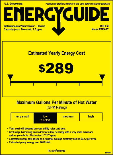 Rheem Tankless Electric Water Heaters - Professional Classic Tankless ...
